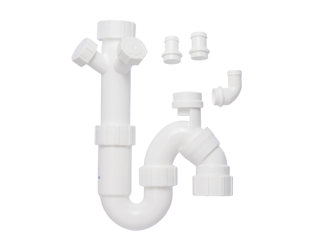 Aqualine Telescopic Vented Double-Dishwasher S&P Trap – Aqualine NZ
