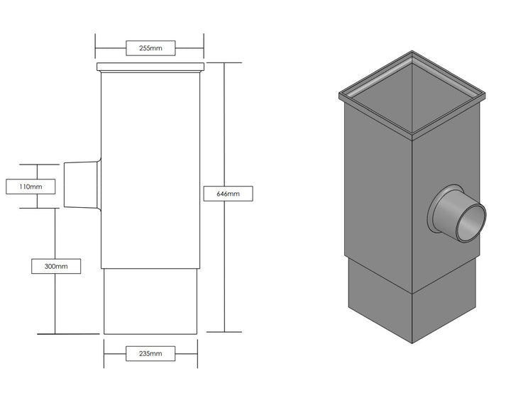 500mm deep Square Sump (NZ) – Aqualine NZ